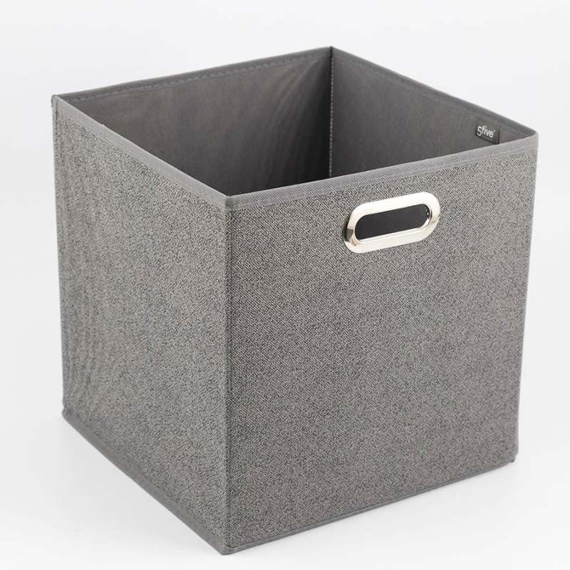 Caja Plegable 5Five 32X2X31Cm Gris Tela 138885D - Home Sentry
