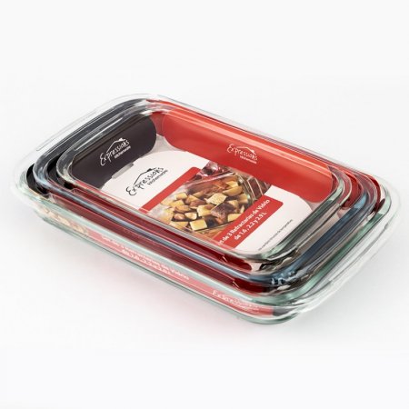 Refractaria Expressions 3 Ud Transparente Vidrio Pl4+Pl5+Pl6 - Home Sentry