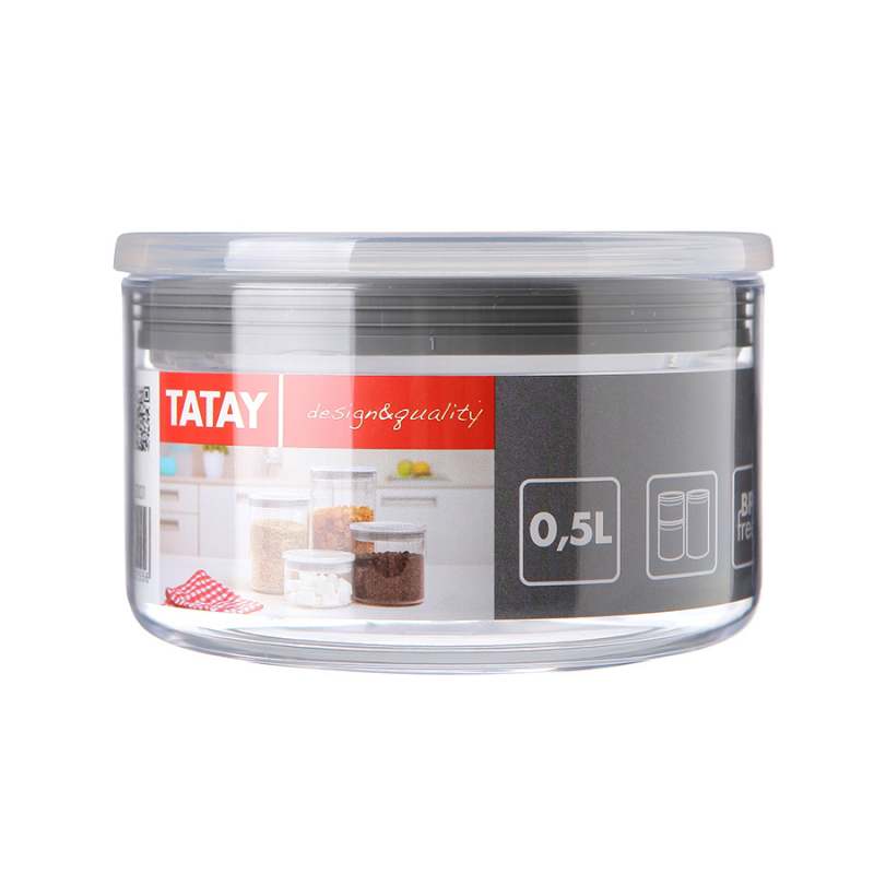 Recipiente Tatay Transparente .5 Lt Polipropileno 1125009 - Home Sentry