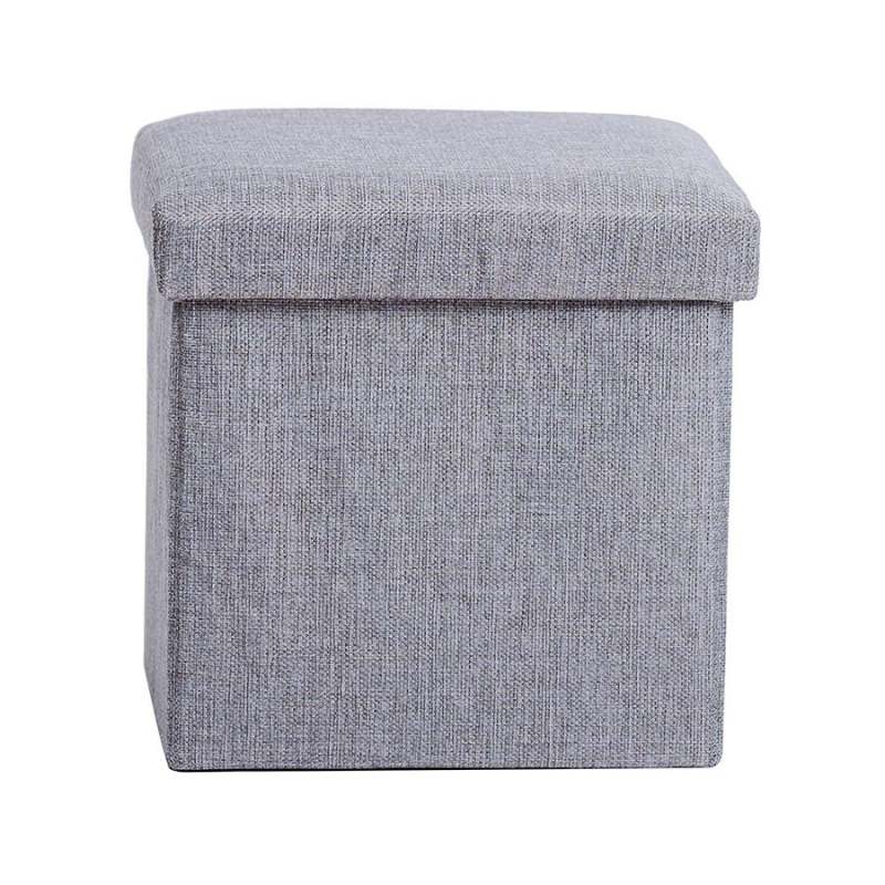 Puff Expressions Plegable 30X30X30Cm Gris Tela Ge10E00082 - Home Sentry