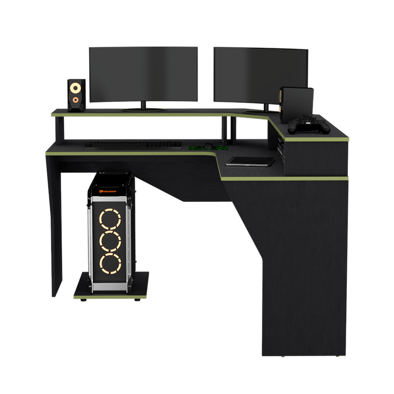 Escritorio Gamer Guma 88 X 128 RTA Wengue Verde - Home Sentry