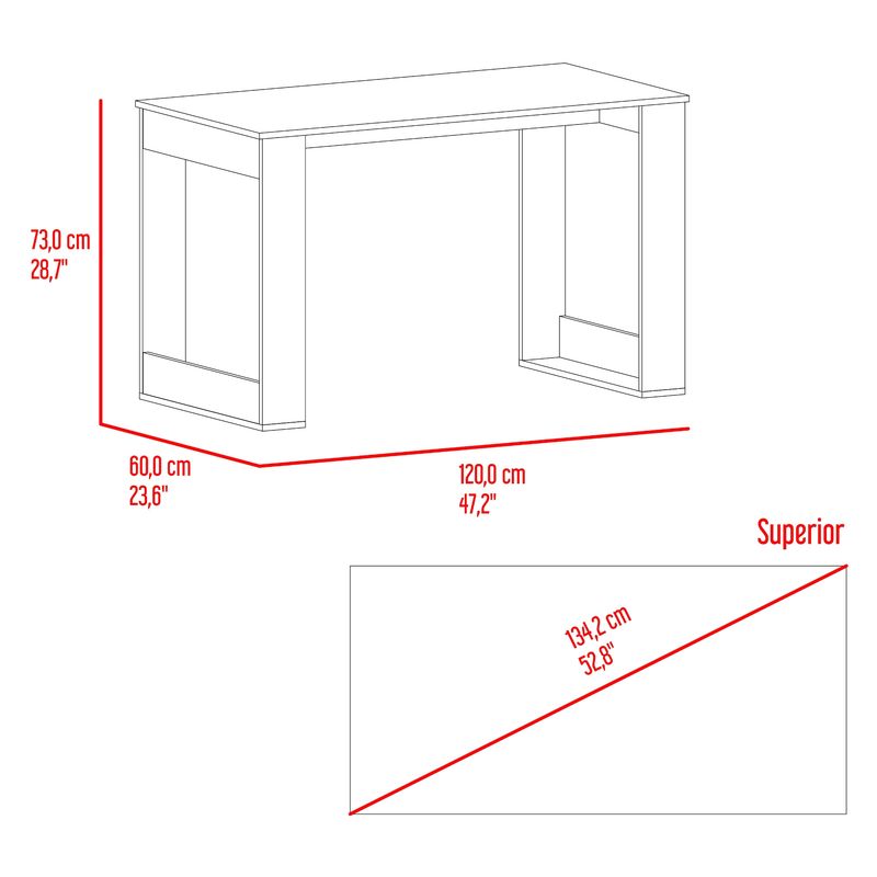 Escritorio 120 Oviedo 73X120X60 RTA Fresno Eu - Home Sentry