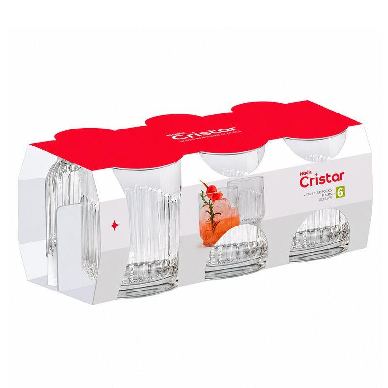 Vaso Barcelona Corto Marca Cristar Set X6 Unidades De 365 Ml En Vidrio ...